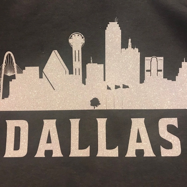 Dallas Vector Skyline, Dallas SVG, Silhouette, Svg, Dxf, Eps, Ai Files ...