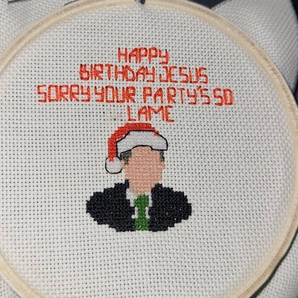 The Office Michael Scott Christmas Quote Ornament Cross Stitch PATTERN ...