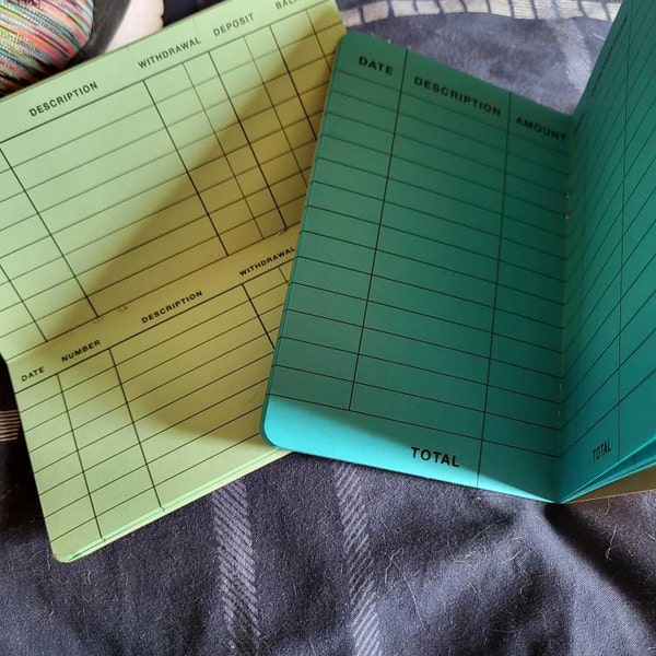 CHECKBOOK Register Traveler's Notebook Insert - Choice of 23 Colors and ...