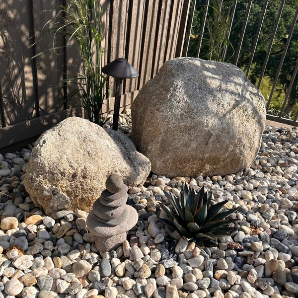 7-stone Cairn Garden Statue | Stone Statues | Garden Art | Outdoor ...