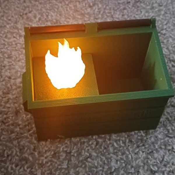 Flickering LED Dumpster Fire - Etsy