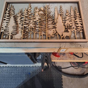Layered Forest Design for Laser Cutting 2 Separate Designs 4 Panels ...
