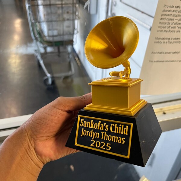 Personalized Grammy Award Replica: Gold Music Trophy, USPS Shipping of ...