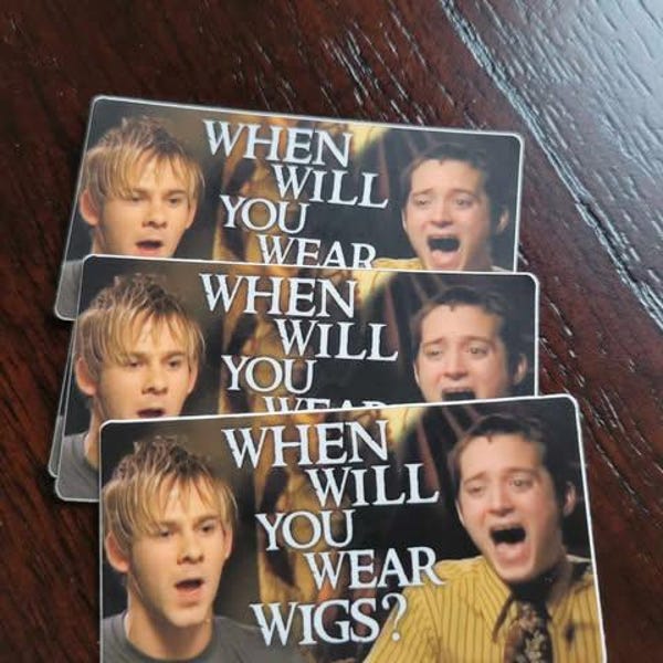 When Will You Wear Wigs Elijah Wood Sticker Lord of the Rings Decal ...