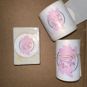 150 Labels on Roll Premium Gloss Weatherproof Labels Your Design Logo ...