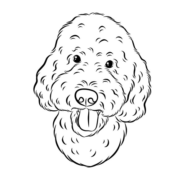 Digital Pet Outline (SIMPLE) - Dog Cat Vector Line Out Drawing, Pet ...