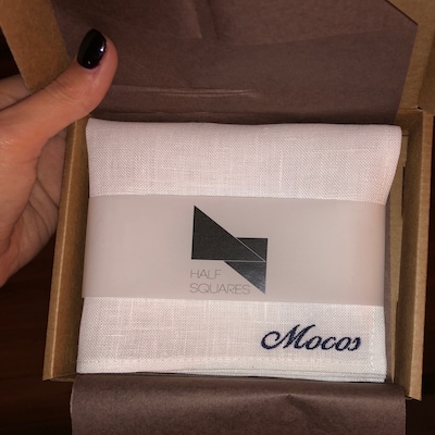 Embroidered Pocket Square, Personalized Gift, Embroidery Custom Pocket ...