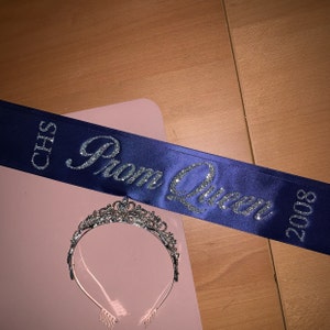 Prom Queen Sash Custom Homecoming Sash Personalized Homecoming Queen ...