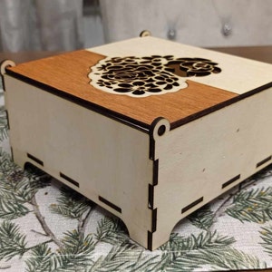 Laser Cut Decorative Box With Lid Svg Files, Vector Files for Wood ...