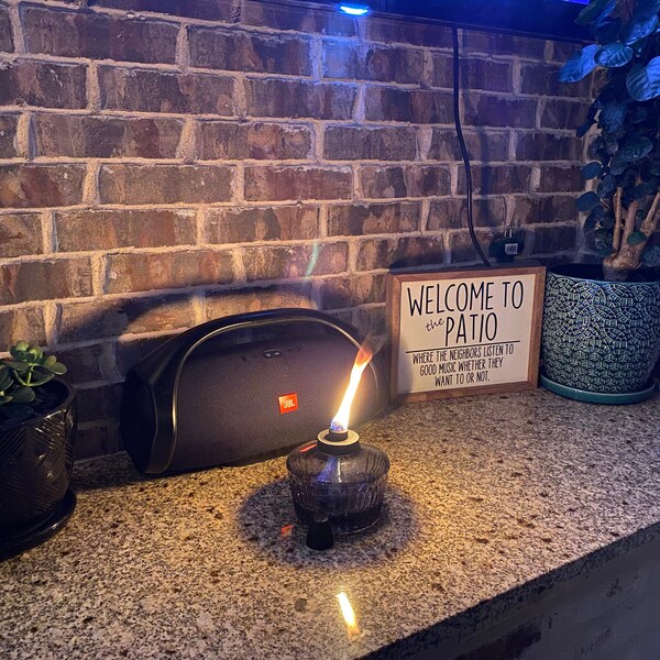 Welcome to the Patio Sign, Funny Patio Sign, Farmhouse Style Patio Sign ...