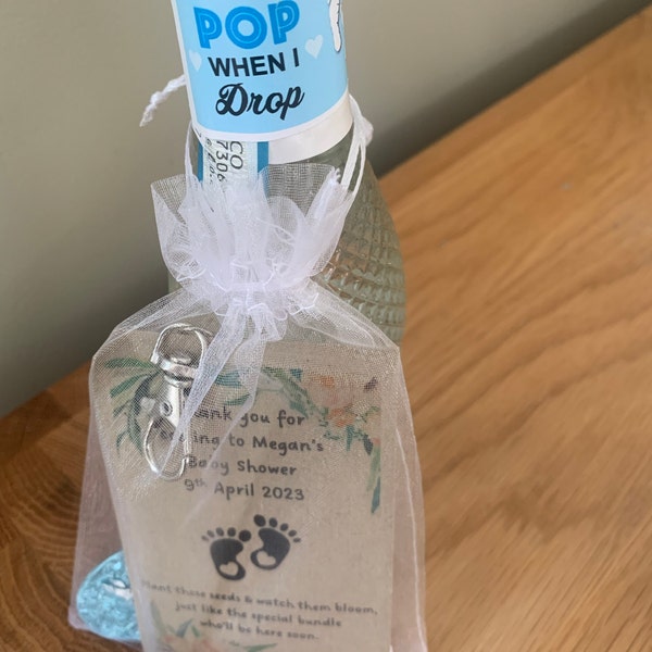 40x Pop When I Drop Baby Shower Gift Favour Party Popper Wrappers ...