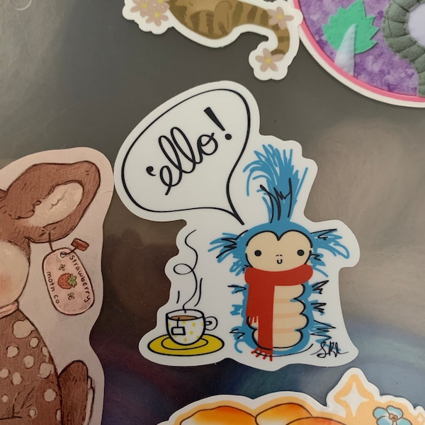 Ello Worm Sticker | Labyrinth Inspired Sticker | Labyrinth Worm Sticker ...