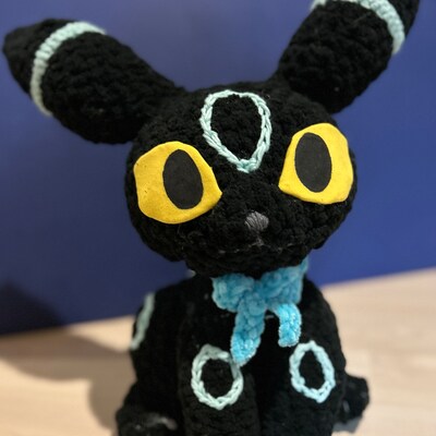 Crochet PDF Umbreon Pattern/pdf Dark Kitty Pattern/written and Photo ...
