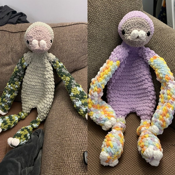 Big + Little Maven Monster Knotted Lovey — Crochet Monster PATTERN - Etsy
