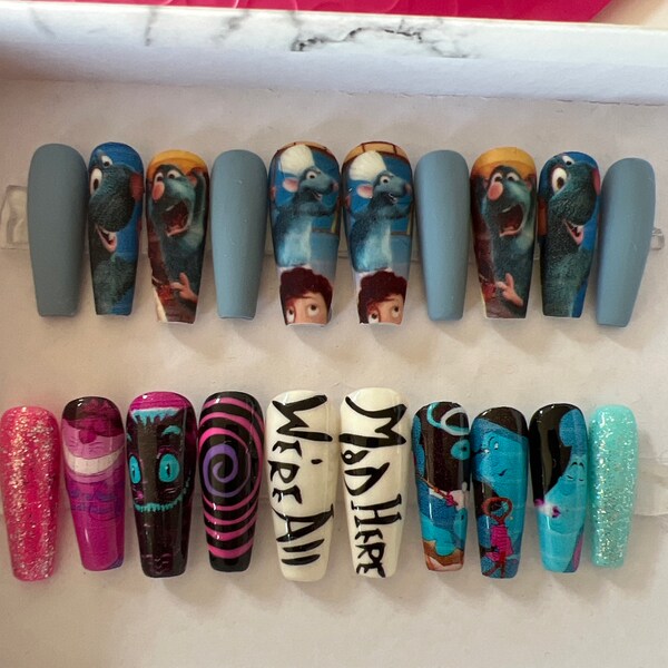 Hand Painted Ice Cream Sundae Press-on Nail Set - Etsy