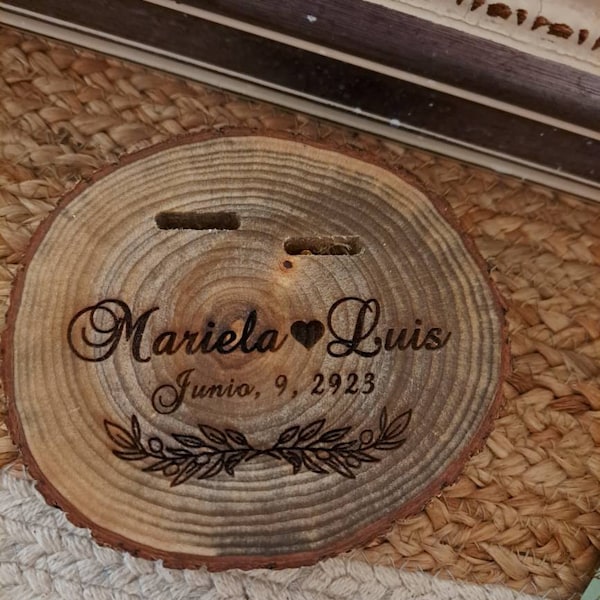 Tree Stump Wedding Ring Box, Tree Stump Ring Bearer Box, Double ...