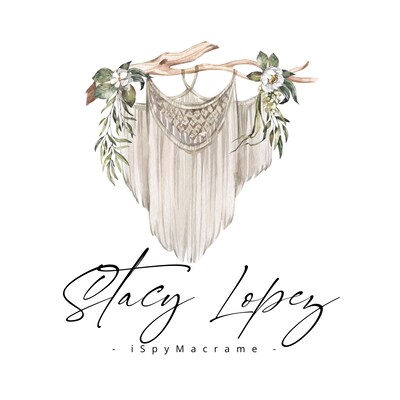 Macrame Logo Design, Handmade Logo, Crafting Logo Design, Boho Logo ...