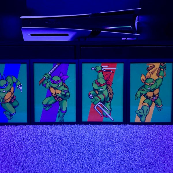 Turtles in Time Arcade Character Select Portrait Posters - Etsy