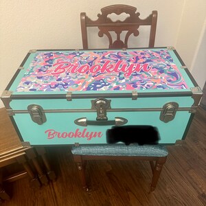 Custom Camp Trunk Monogram Decal. Summer Camp Gear. Footlocker. Camp ...