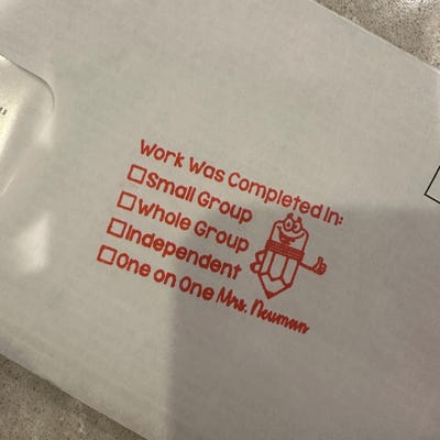 Personalized Name and Date Stamp Custom Teacher Date Stamps, Checked by ...