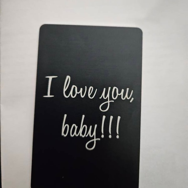 Photo Wallet Card Love Note - Add Back Handwritten Engravings - Laser ...