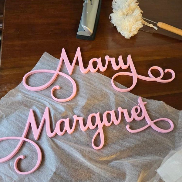 Decorative Elegant Wooden Name Wall Hanging Letters Everly Name Nursery ...