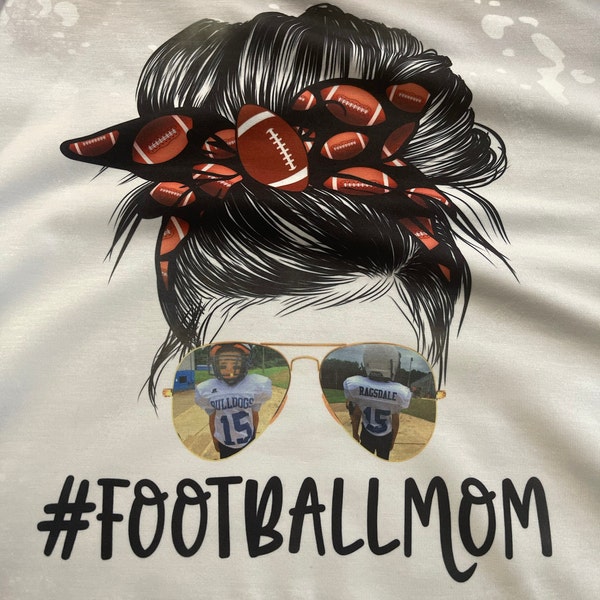 Football Mom Messy Bun PNG, Editable Football Mom, Football Mom Design ...