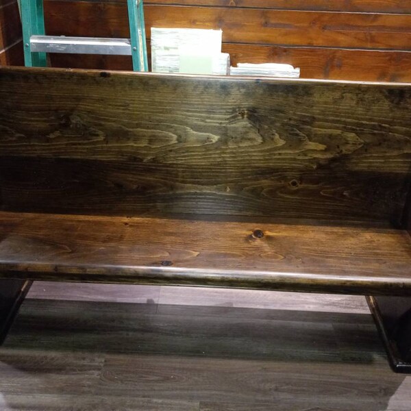 Dropped-arm Jacobean Stained Gothic Church Pew (made to Order) - Etsy