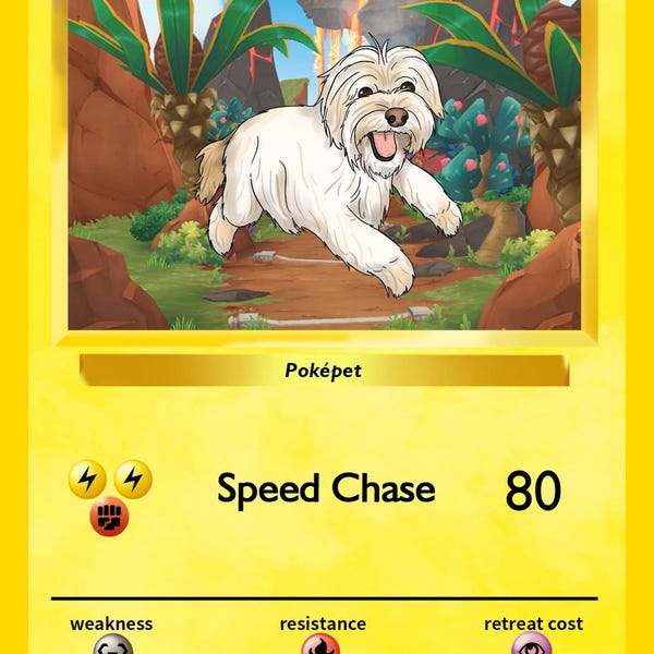 Custom Pet Portrait, Custom Dog Portrait, Custom Pokemon Cards ...