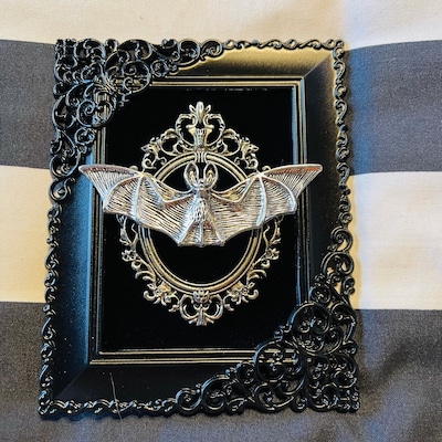 Bat With Ornate Frame Macabre Faux Taxidermy Steam Punk Goth Decor Goth ...
