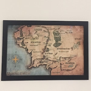 Lord of the Rings Poster Map of Middle Earth Lord of the - Etsy