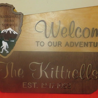 National Forest Service Welcome Sign ACRYLIC NFS Inspired Family Name ...