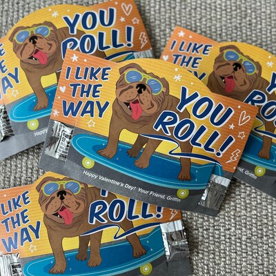 Bulldog Valentine, Skateboard Valentine, Fruit Rollup Valentine ...