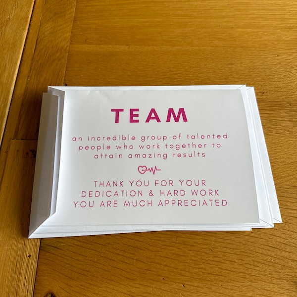 Staff Appreciation, Staff Thank You Card, Employee Thank You, Staff ...