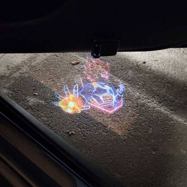 Anime Style Car Door Neon Puddle Light Accessory | Projector | Gift ...