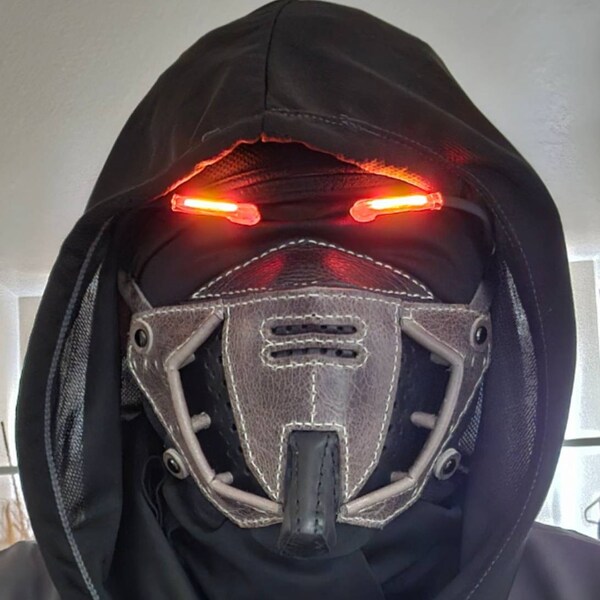 Leather Face Mask //THE MAVERICK// W/filters & Pocket - Etsy
