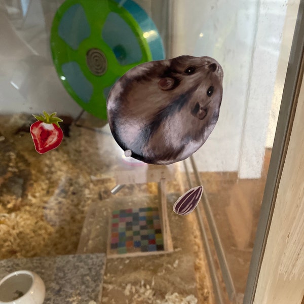 Realistic Hamster Illustration Stickers, Cute Waterproof Hamster ...