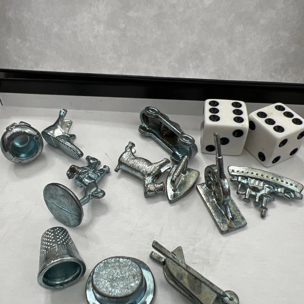 Monopoly Game Pieces Metal Pewter Tokens Nine Pieces Iron, Horse and ...