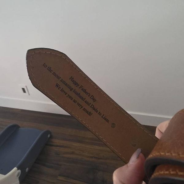 Custom Leather Belt for Daddy, Father’s Day Gift for Boyfriend, Unique ...