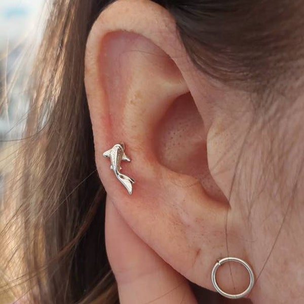 Mismatched Squirrel and Acorn Stud Earrings in Sterling Silver, Silver or Gold, Squirrel ...