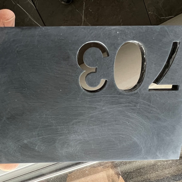 Personalized Acrylic Room Number Sign - Minimalistic Modern Business ...