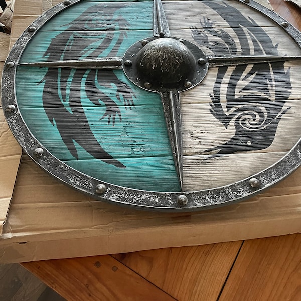 Eivor Valhalla Raven Authentic Battleworn Viking Shield - Etsy