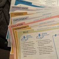 Printable Instant Home Filing System | 27 File Cards/index | Hanging ...