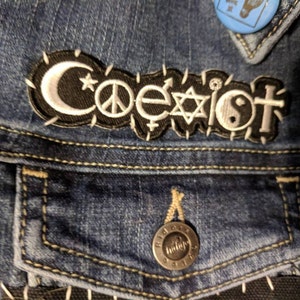 Coexist Embroidered and Iron on Patches for Jackets, Anti ...