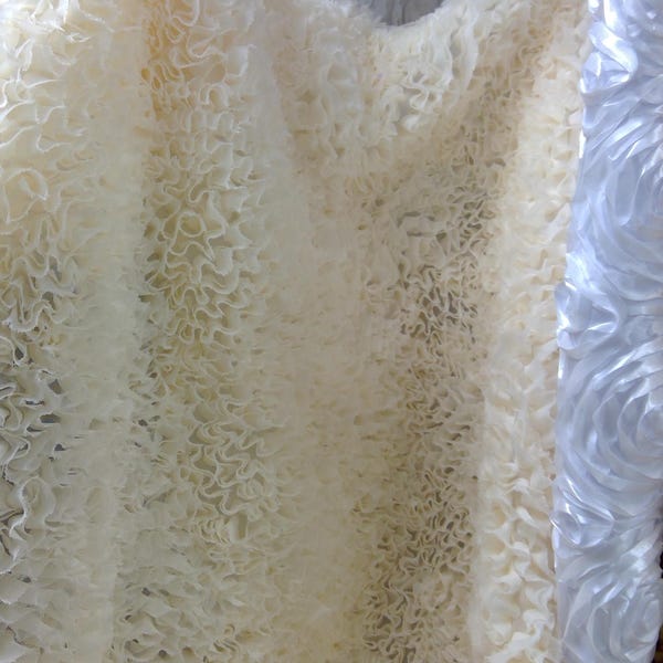 Pure White Wire Mesh Fabrics, Metallic Stiff Wire Fabrics, Lace Organza ...