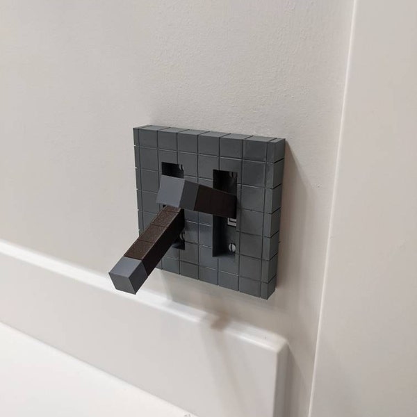 Minecraft-inspired Double Lever Light Switch Plate - Etsy