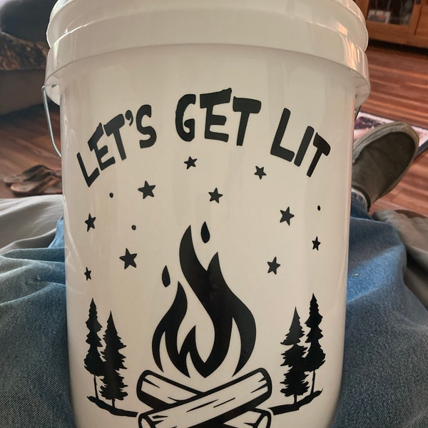 Camping Bucket DECAL ONLY | Fits 5 Gallon Bucket | Bucket/light NOT ...