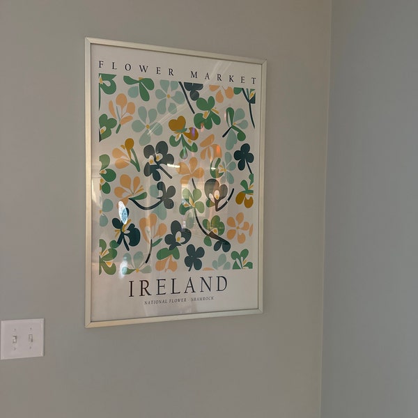 Ireland National Flower, Ireland Flower Market Art Print, Shamrock 1960 ...