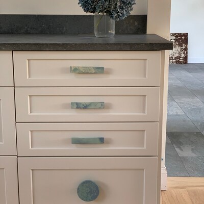 Blue Cabinet Knob Extra Large Cabinet Knob XL Knobs Extra Large Knobs Knobs Concrete Knob Large ...