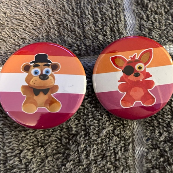 FNAF Five Nights at Freddy’s CUSTOM LGBTQ Pride Flag Pin Button - Etsy